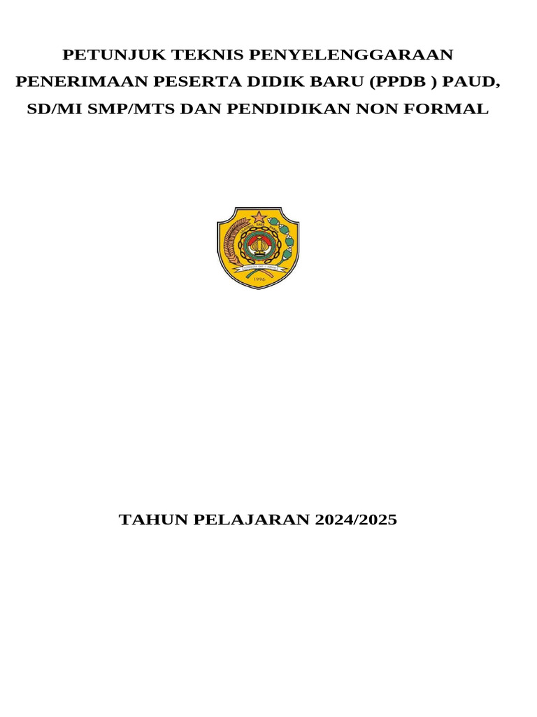 Cover juknis PPDB | PDF