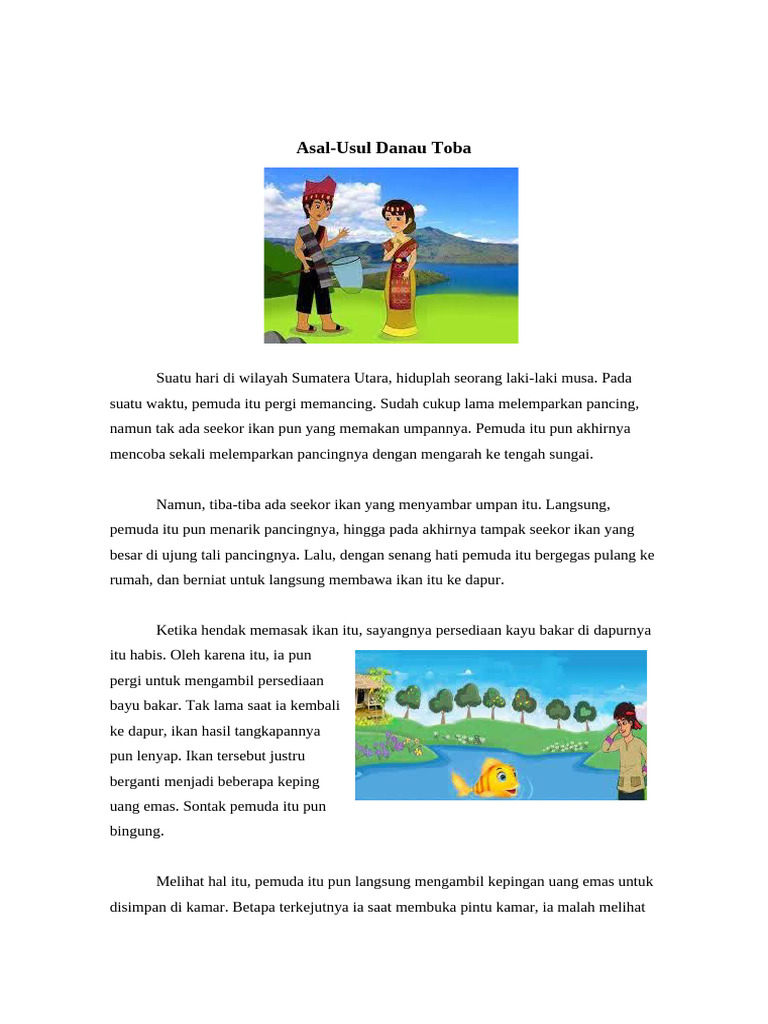 CERITA RAKYAT ASAL USUL DANAU TOBA | PDF