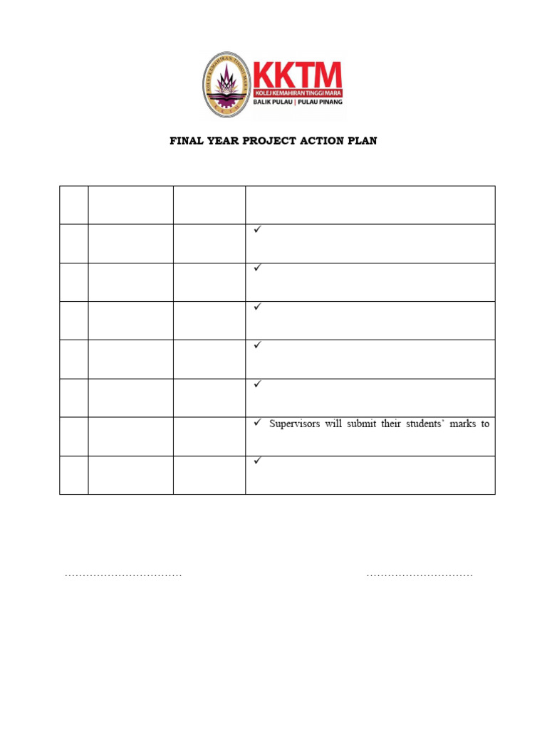 FYP Action Plan | PDF