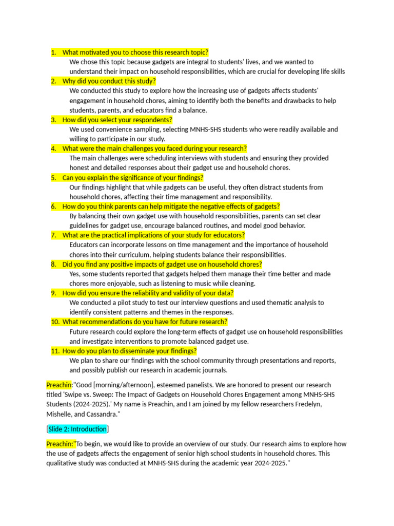 Script outline Group 3 | PDF | Methodology | Cognition