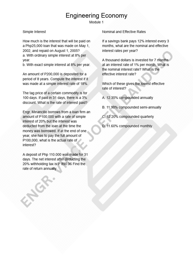 econ mod1-4 | PDF | Interest | Interest Rates
