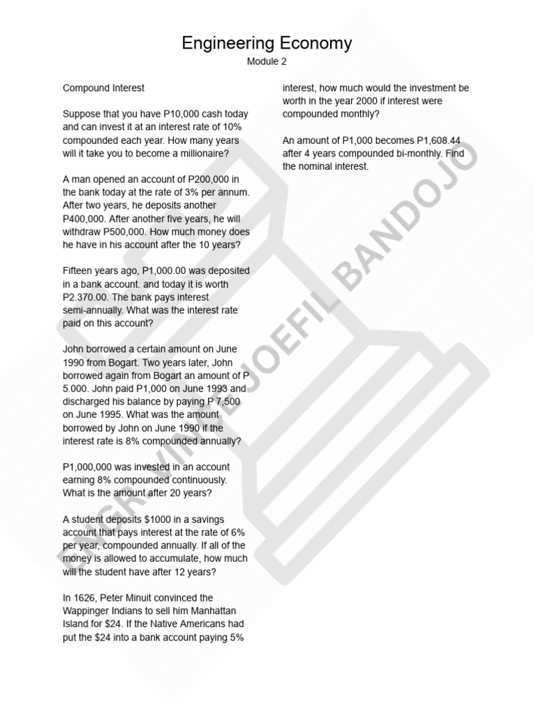 Engineering Economy 2 | PDF