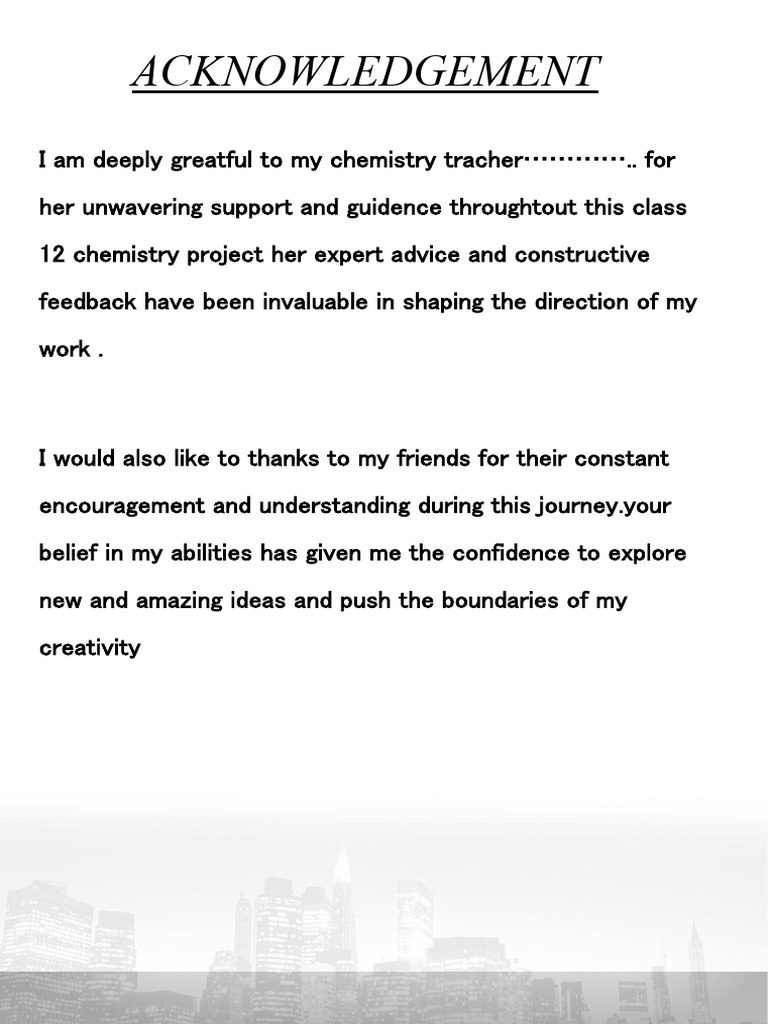 Acknowledgement | PDF