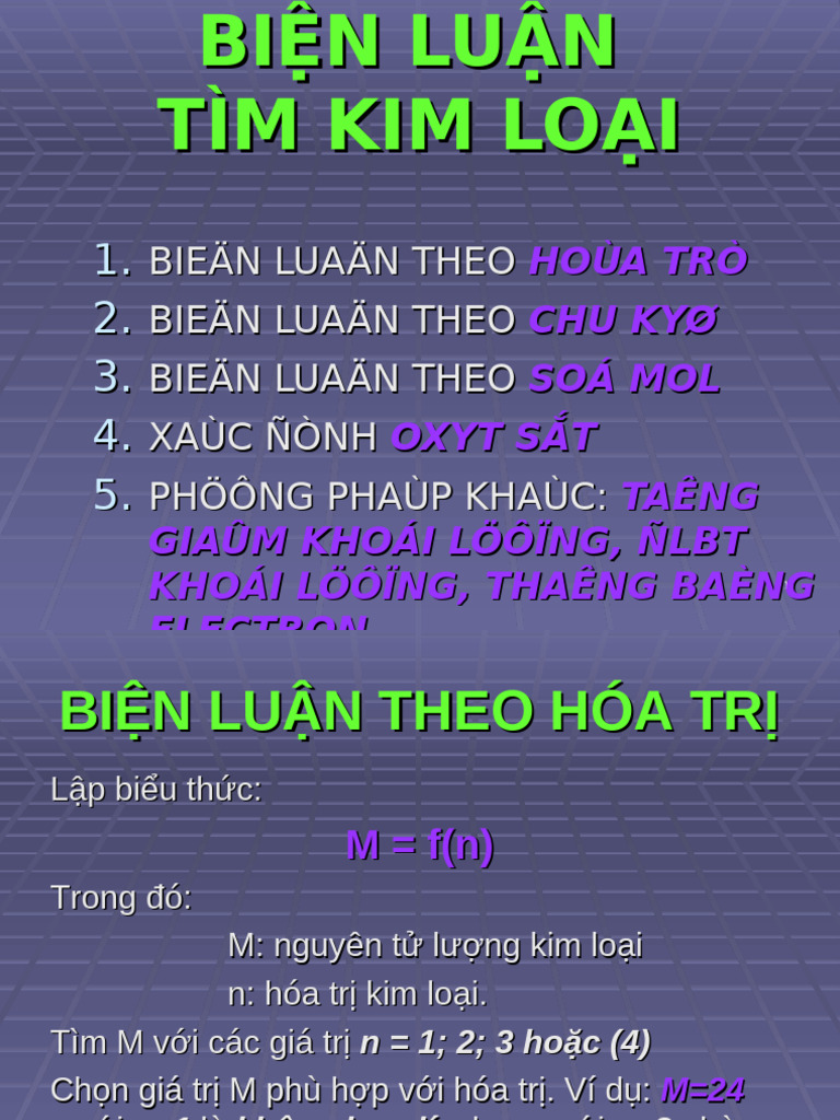Bien Luan Tim Kim Loai | PDF