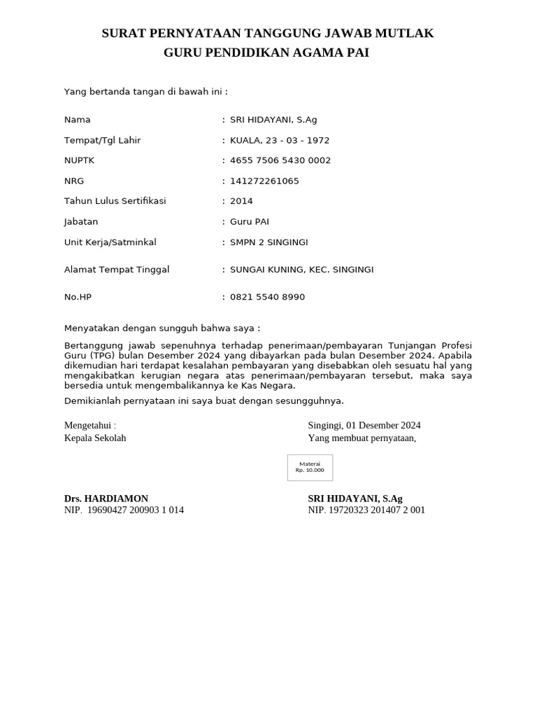SPTJM GURU PAI PNS 2022 | PDF