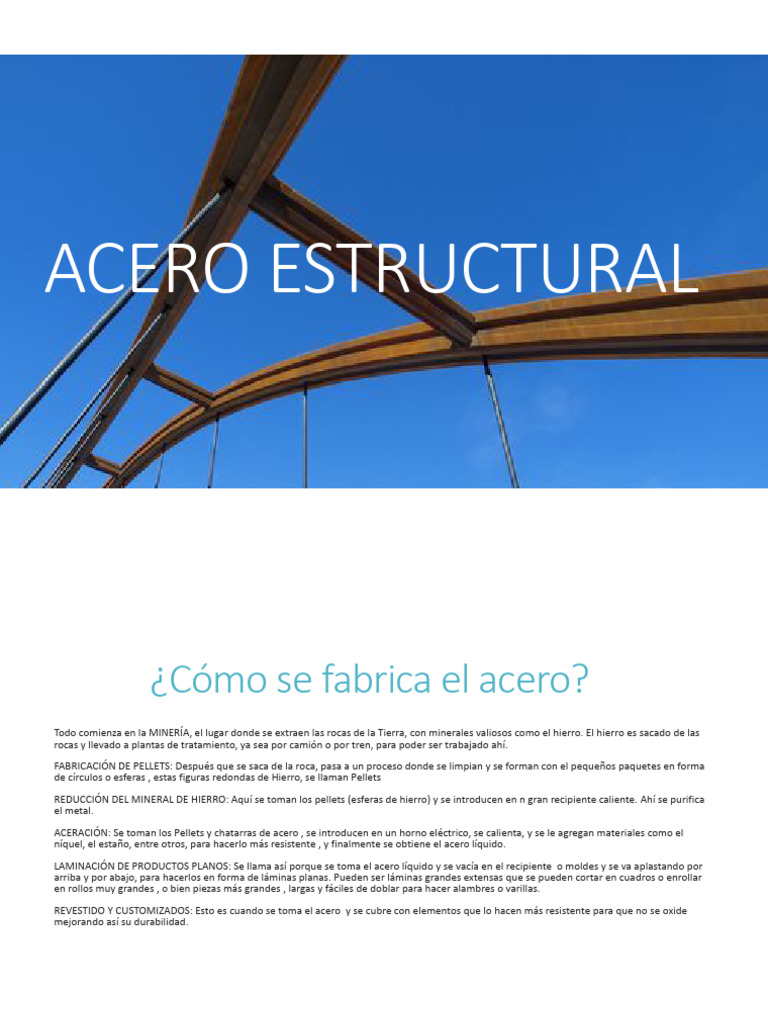 Fabricación y Tipos de Acero | PDF | Acero | Acero estructural