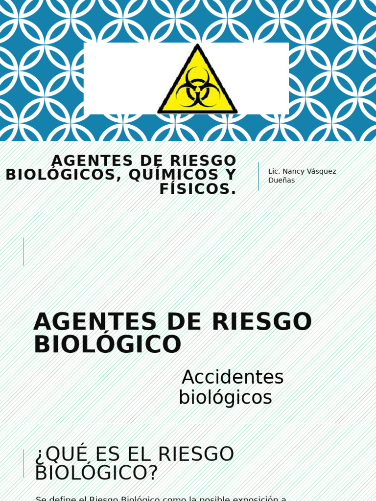 2 Agentes de Riesgo Biológicos, Químicos y | PDF | Vacunas | Infección