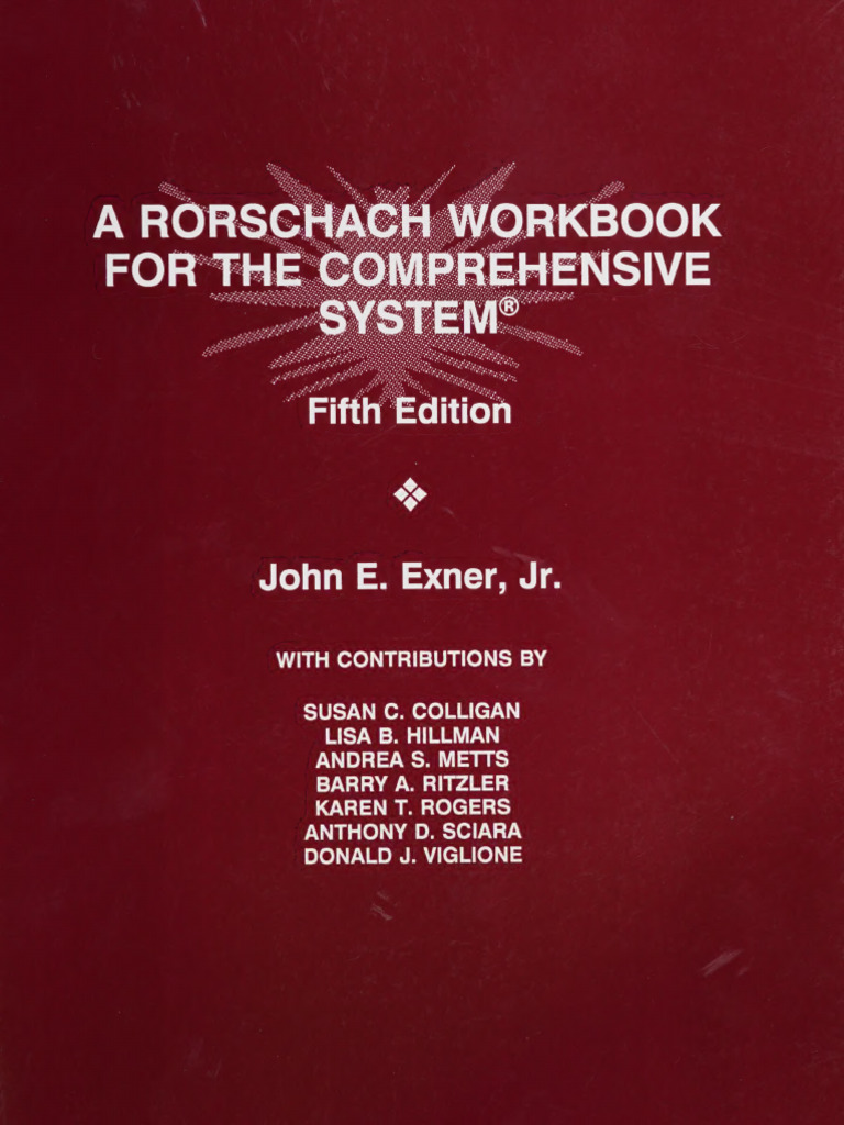 Rorschach Workbook Exner | PDF | Psychometrics | Psychological Testing