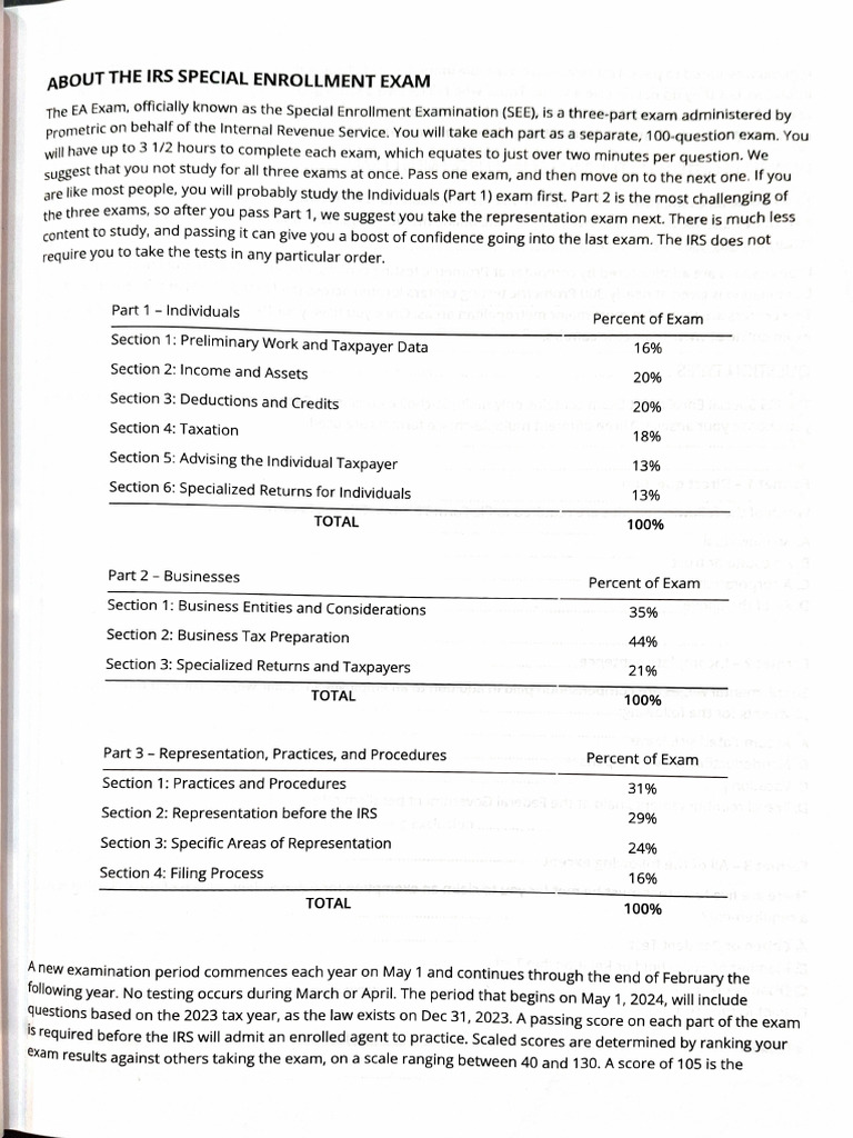 IRS Enrolled Agent Notes | PDF