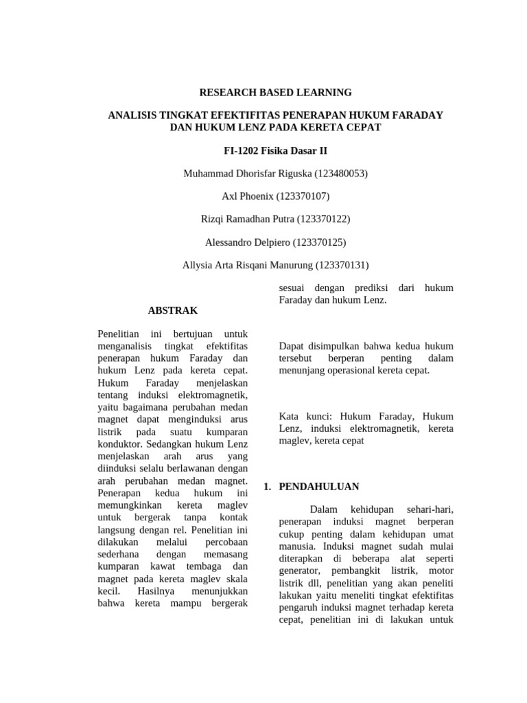 Laporan RBL Kelompok 3 | PDF