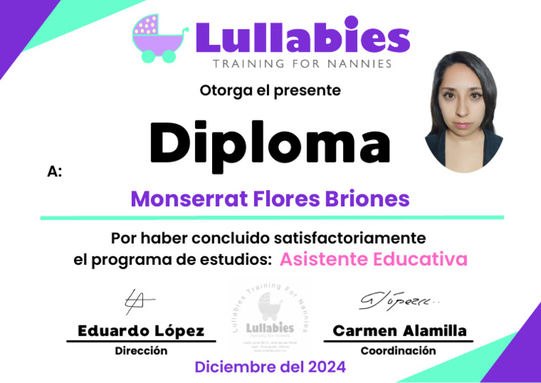Diploma Asistente Educativa 2024 | PDF