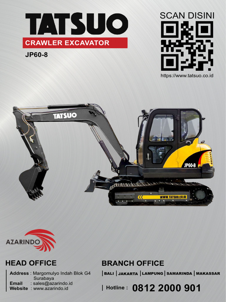 JP60-8 Crawler Excavator Specs | PDF