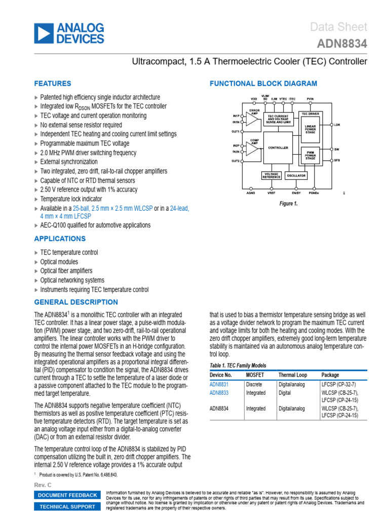 Adn 8834 | PDF | Amplifier | Power Supply
