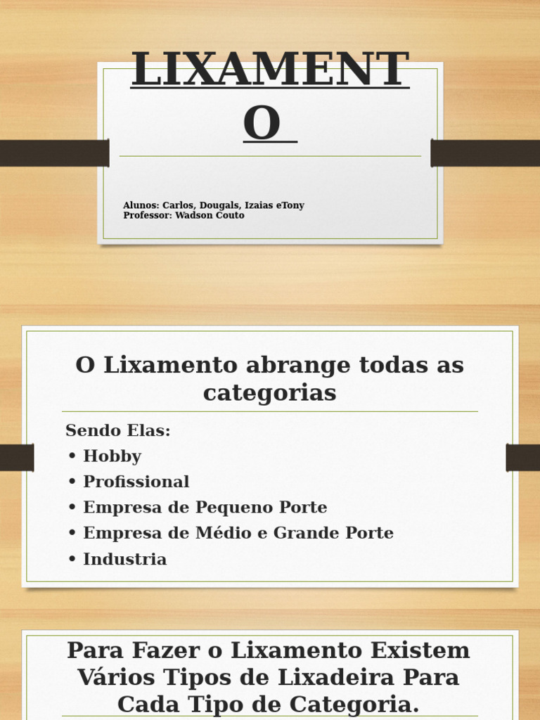 Apresentação Lixamento Senai | PDF | Madeira