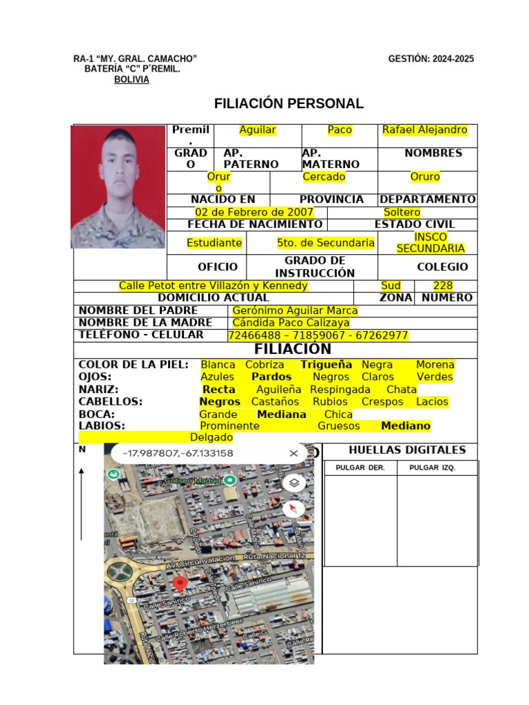 Premil. Alvarez Vino Hector Leandro | PDF