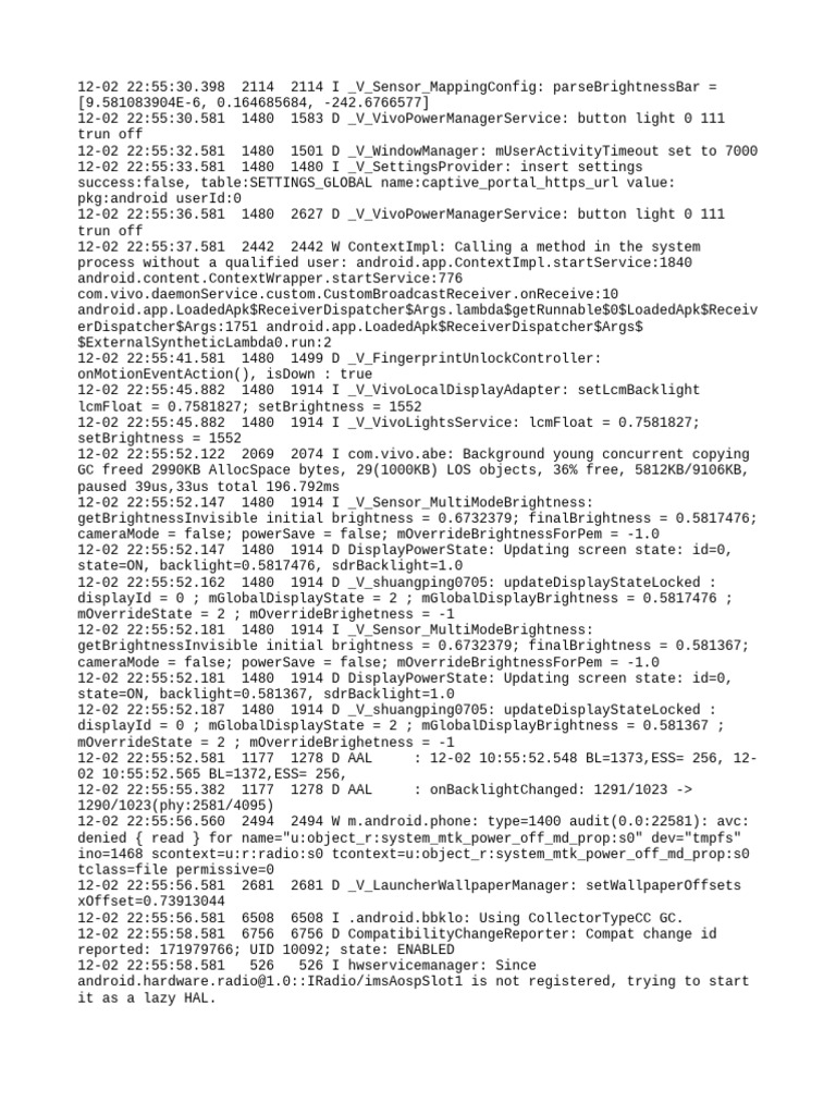 Log | PDF | Computing | Operating System Technology