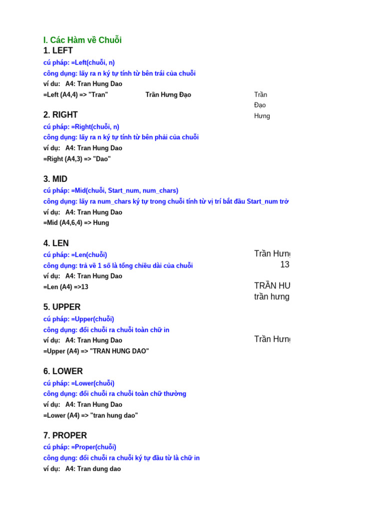 Bai Tap Excel Ontap Cac Ham | PDF