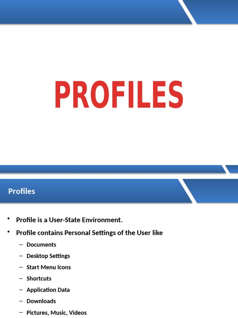 Day-5-Profiles, Home Folder & FSRM | PDF | Computer File | Computer Engineering