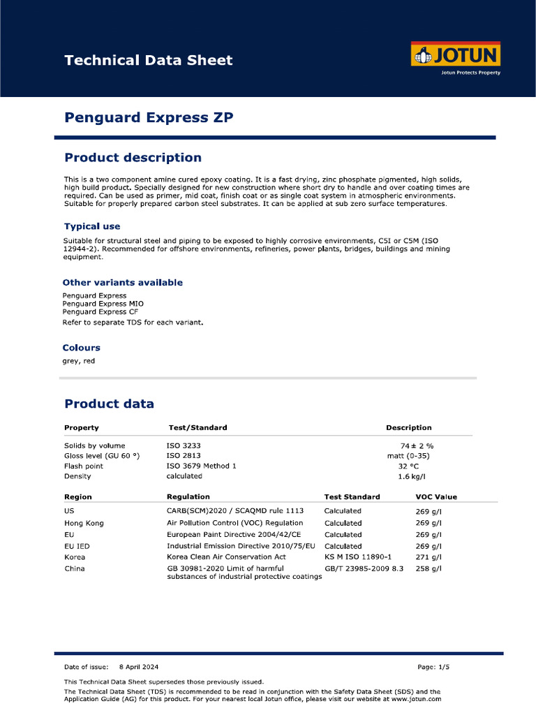 TDS_Penguard Express ZP | PDF