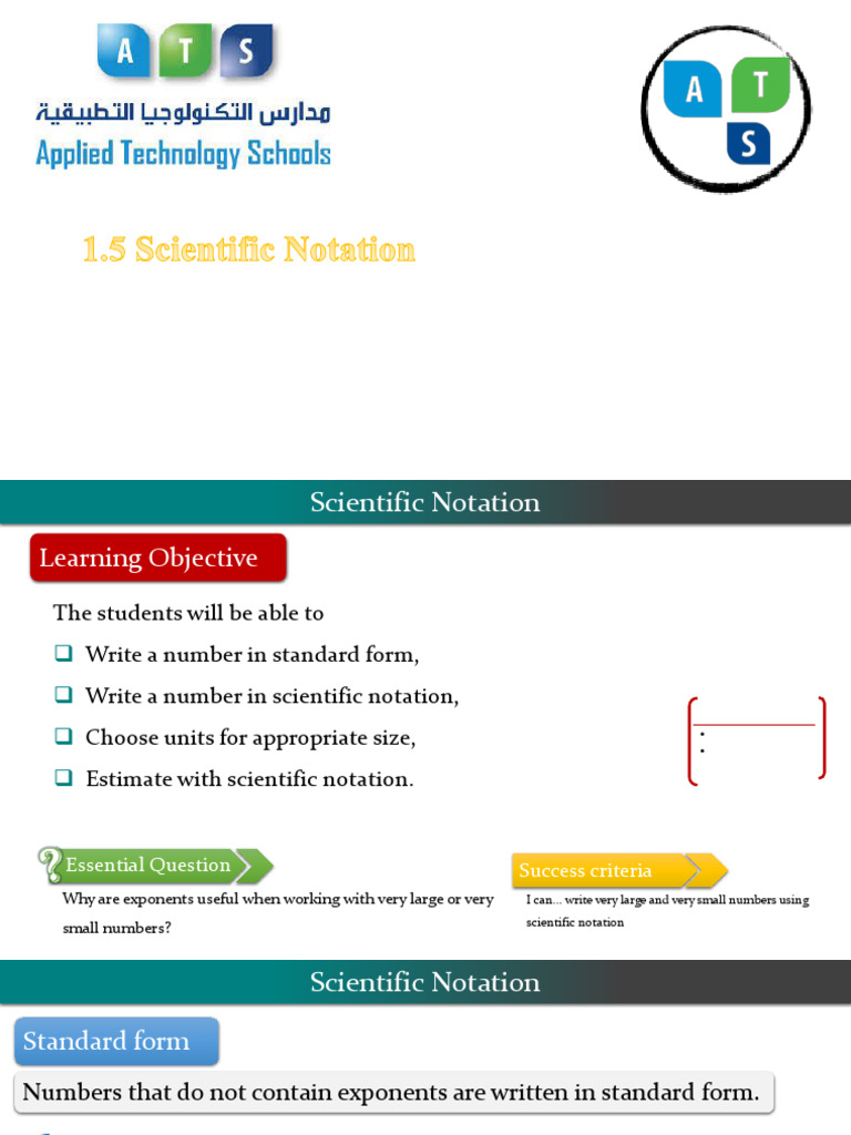 1.5 Scientific Notation AK | PDF | Numbers | Multiplication