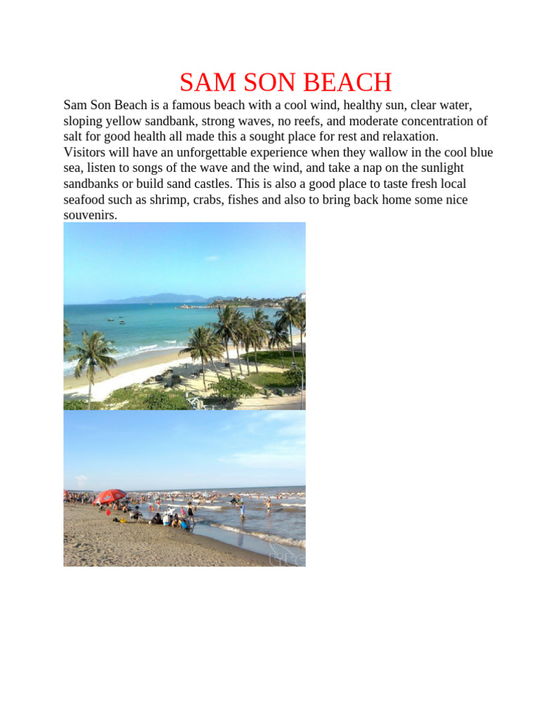 SAM SON BEACH-Beutiful Sceneries | PDF