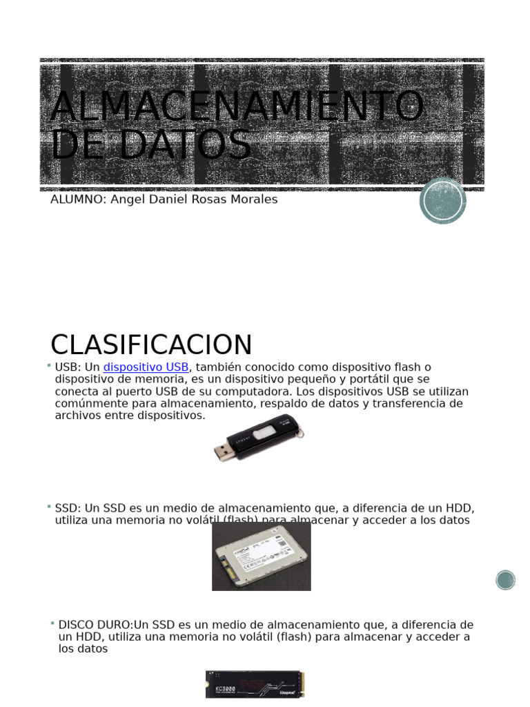 Almacenamiento de Datos | PDF | Ordenador portátil | Calculadora