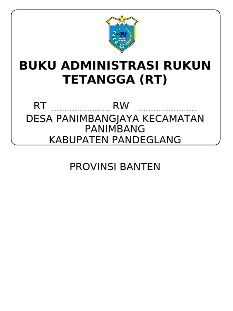 Form Buku Adm RT | PDF