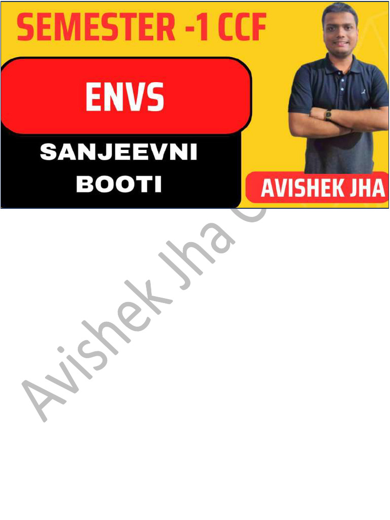 ENVS Sanjeevni Booti With Solutions | PDF | Water Pollution | Air Pollution