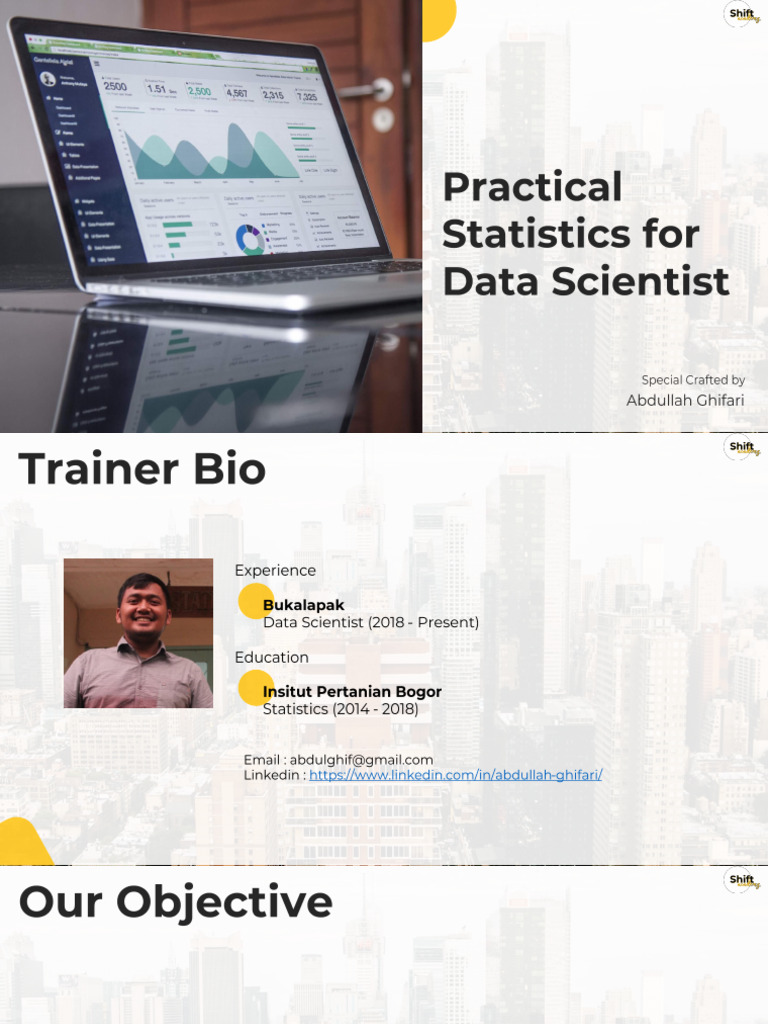 2nd Class - Practical Statistics For Data Scientist - Shift Academy ...