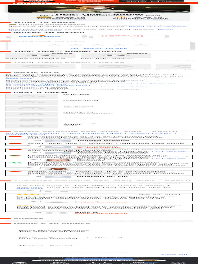 Tick, Tick... Boom! - Rotten Tomatoes | PDF