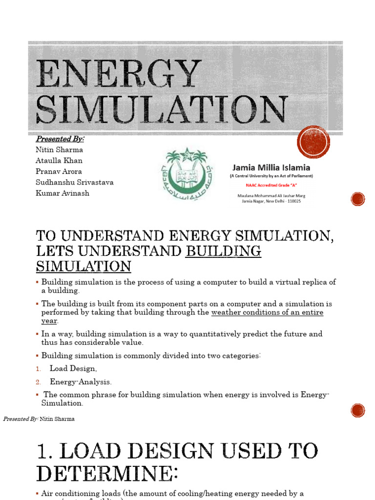 Energysimulation01 170601095924 | PDF | Efficient Energy Use | Simulation