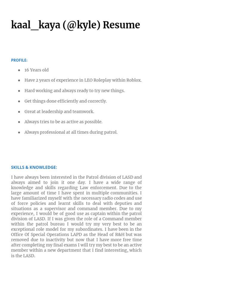 Resume Kaal - Kaya | PDF