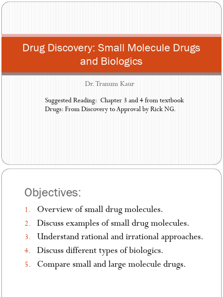 Overview of Small Molecule Drugs | PDF | Vaccines | Virus