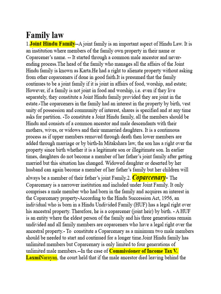 Family Law20240309183047 | PDF | Will And Testament | Concurrent Estate