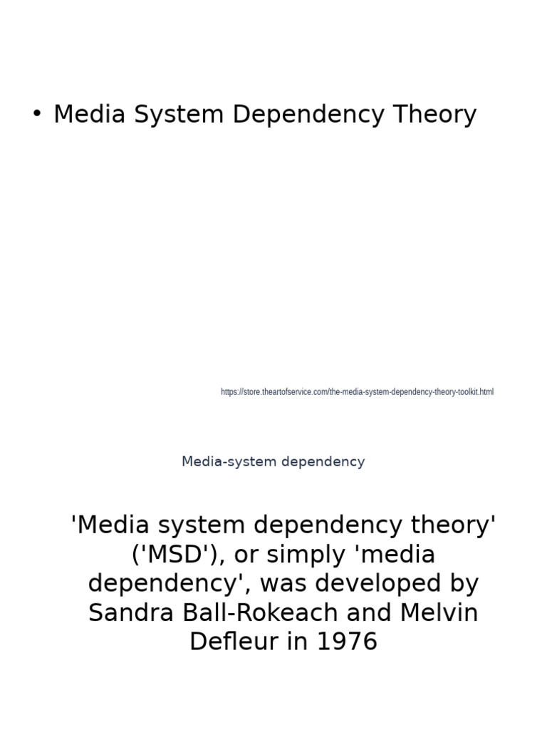 Media System Dependency Theory | PDF