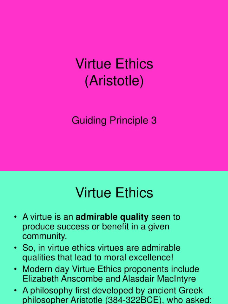 Virtue Ethics by Aristotle | PDF