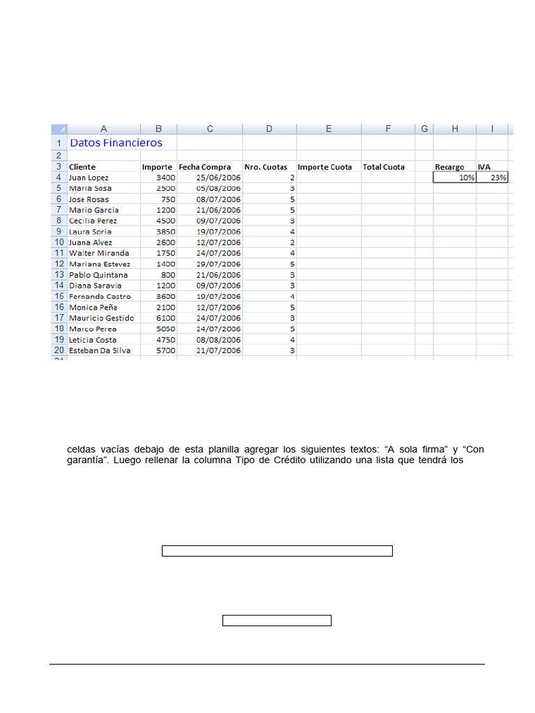 Ejpractico 3 Excel | PDF | Microsoft Excel | Informática