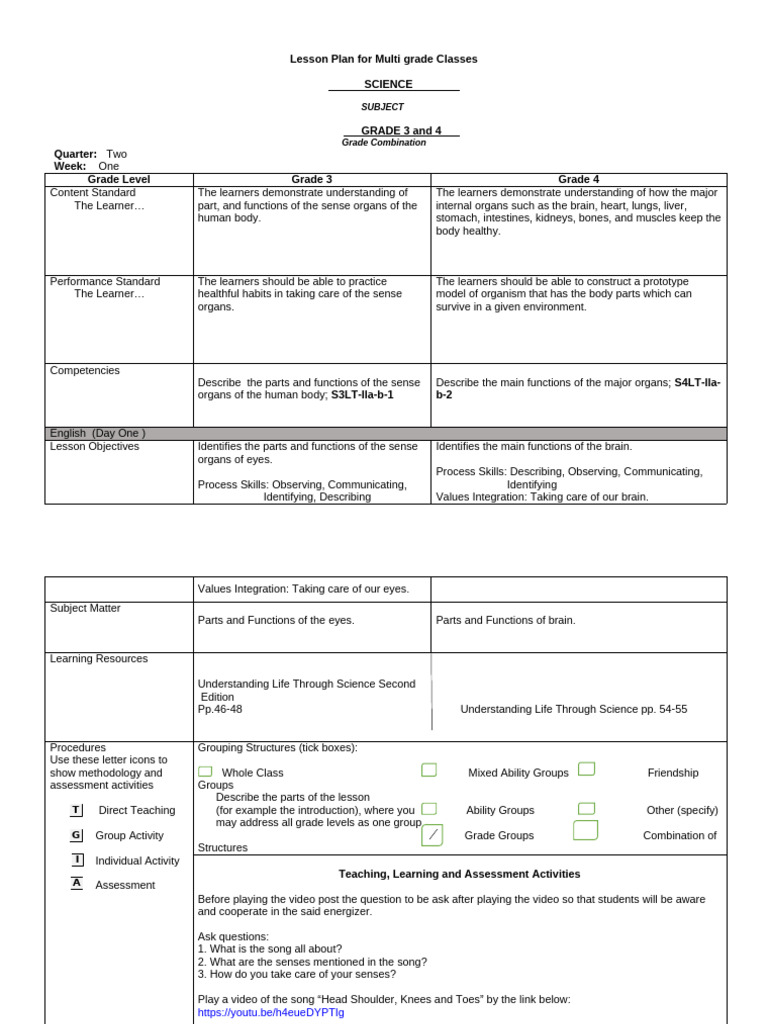 MG_DLP_SCIENCE 3&4 | PDF | Cerebrum | Cerebellum