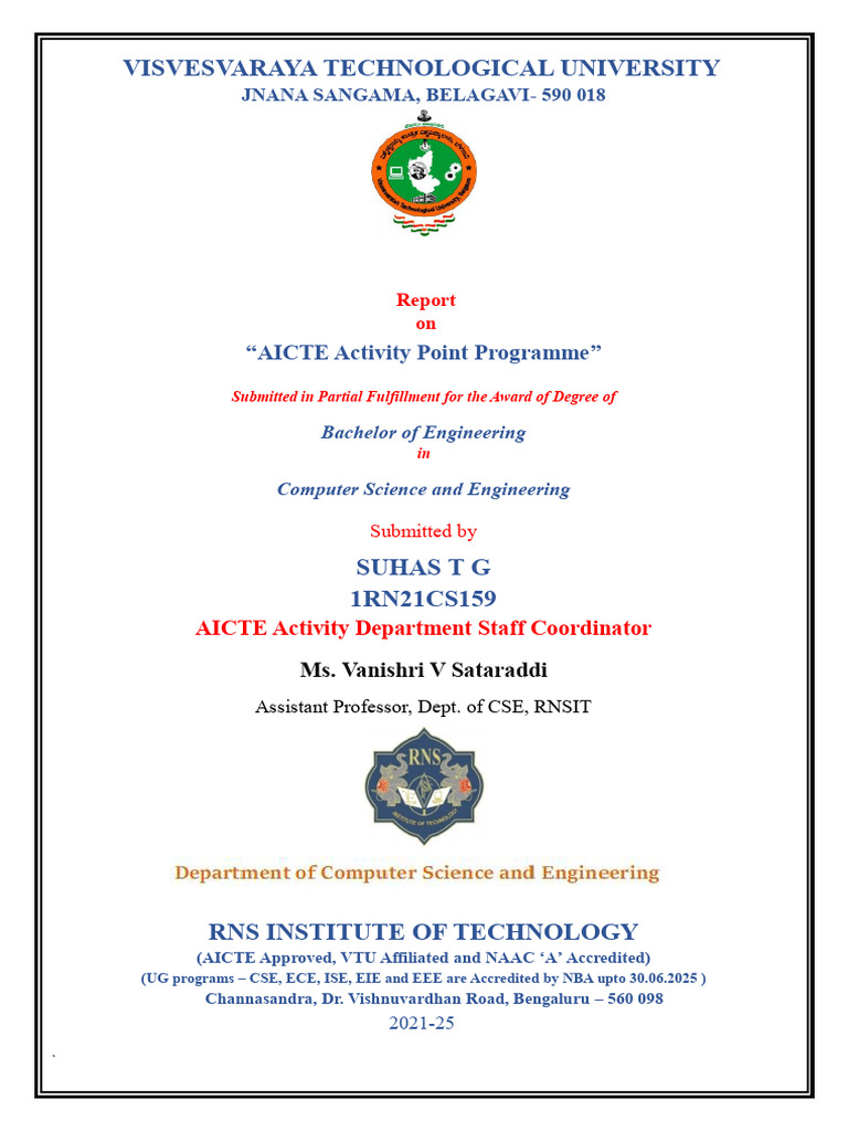 AICTE Activity Point Program Report | PDF | Waste | Waste Management