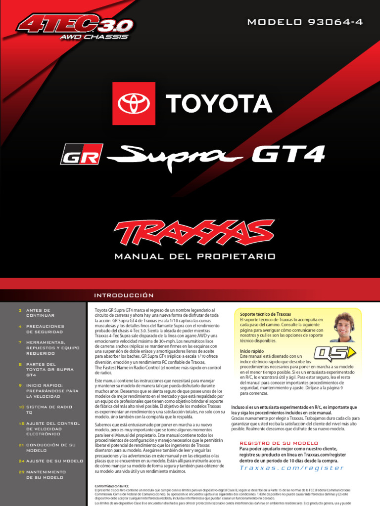 93064 4 Toyota Gr Supra Gt4 4 Tec 3.0 Om Sp r00 | PDF | Cargador de batería | Radio