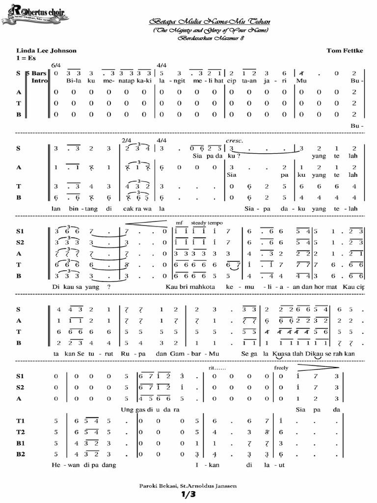 Betapa Mulia Namamu Tuhan | PDF