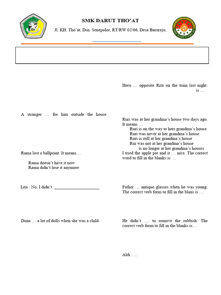 Soal PAT BI | PDF