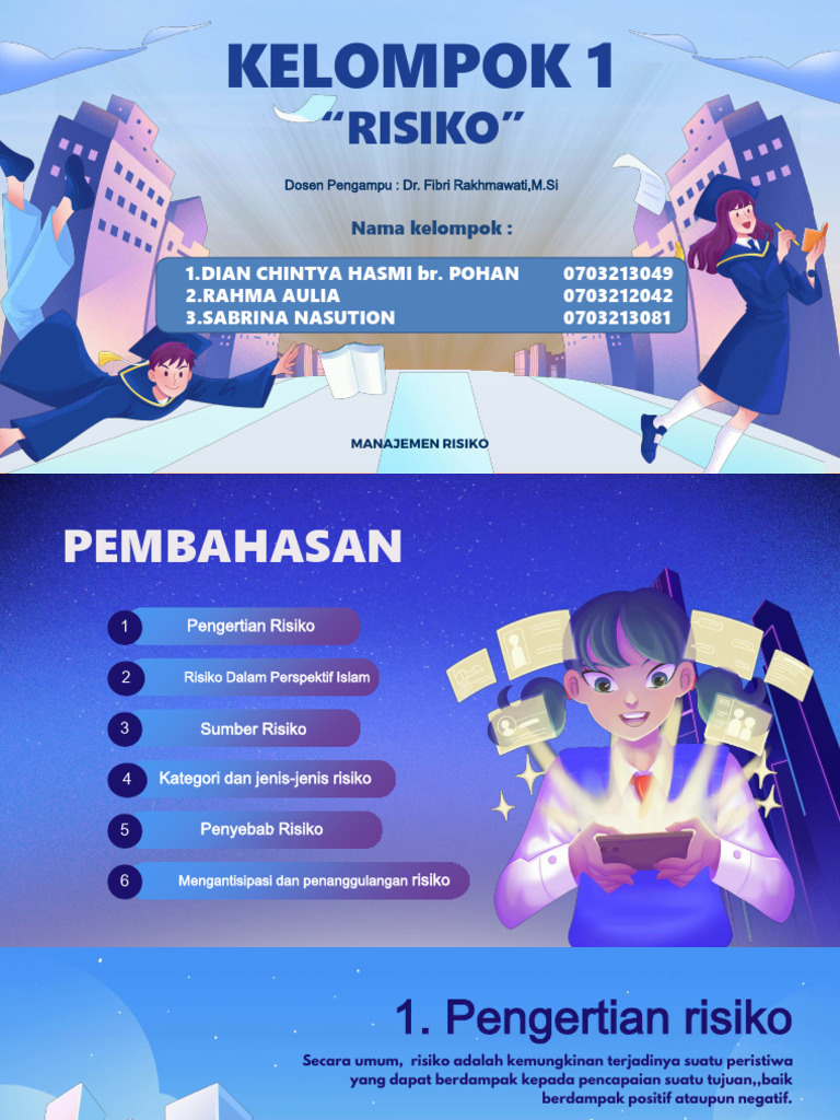 Ppt Manajemen Risiko Kel.1-Dikompresi | PDF