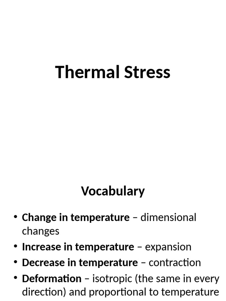 Understanding Thermal Stress and Strain | PDF