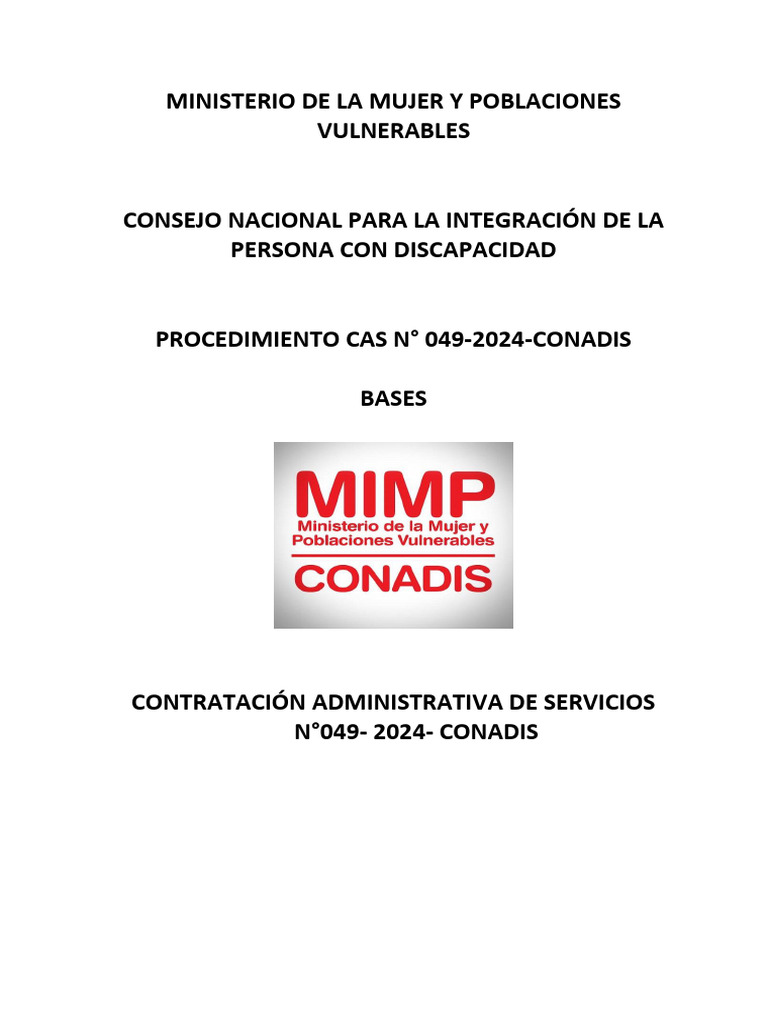 Cas 049 2024 Conadis - 58C2 - Base PDF | PDF | Derecho laboral | Red ...