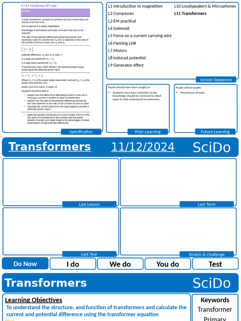 W6- L3- transformers-powerpoint | PDF | Inductor | Transformer
