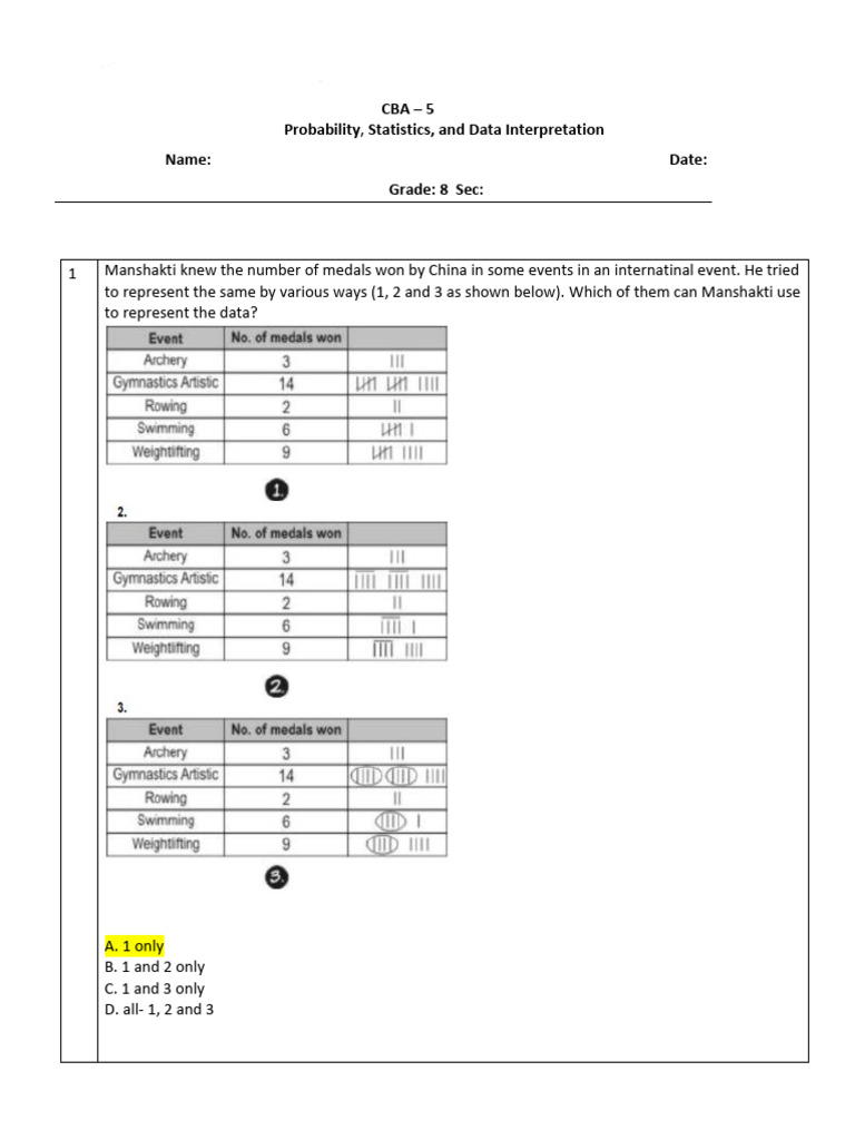 GRADE8 CBA 5 | PDF | Speed | Mathematics