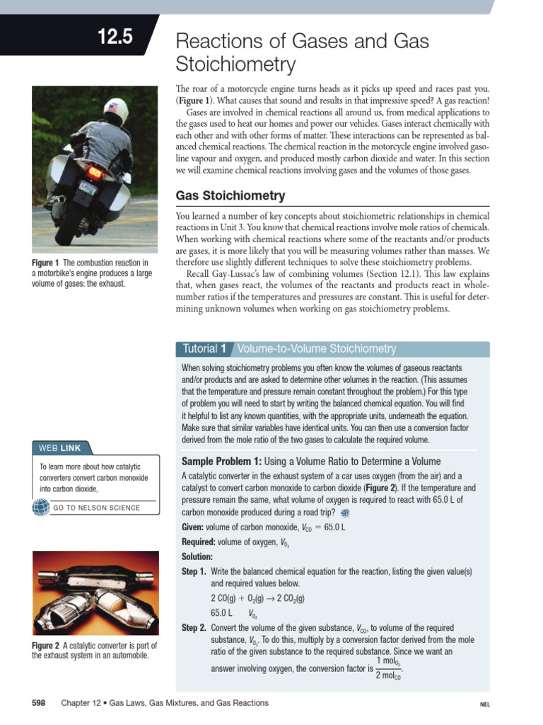 Chem_11_12.5_Reactions_of_Gases_and_Gas_Stoichiometry | PDF ...