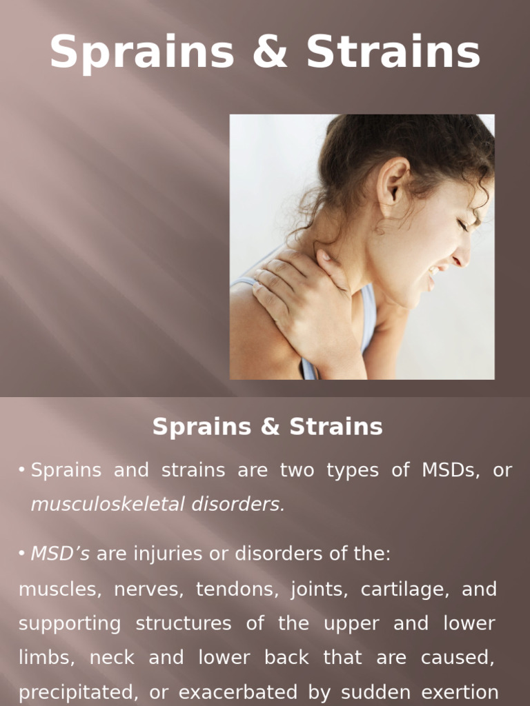 6. Sprains and strains | PDF | Musculoskeletal System | Diseases And ...