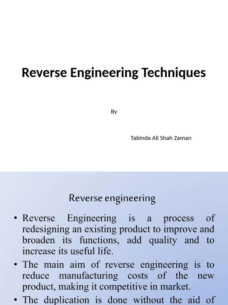 Reverse-Engineering Techniques | PDF